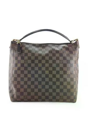 LOUIS VUITTON Damier Ebene Canvas Pm Portobello Tote Bag - Brown