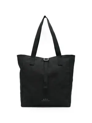A.p.c. Logo-print Tote Bag - Black