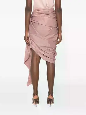 Chloé Draped Wrap-style Midi Skirt - Pink