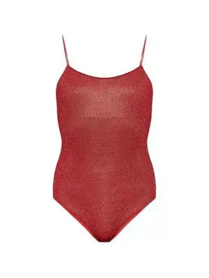 Oseree Scoop-neck Swimsuit - Red