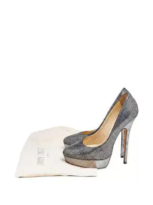 JIMMY CHOO Glitter Platform Pumps