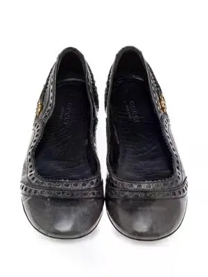 Gucci Brogue Logo-accent Ballet Flats