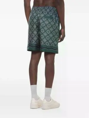 Casablanca Geometric-print Silk Shorts