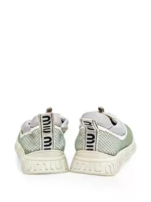 Miu Miu Crystal-embellished Mesh Sneakers