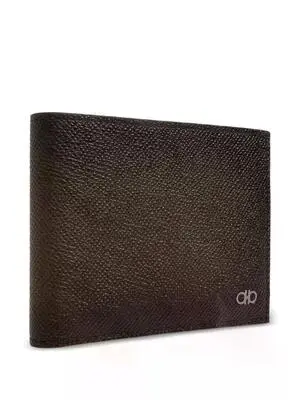 FERRAGAMO Gancini Grained Leather Wallet - Brown