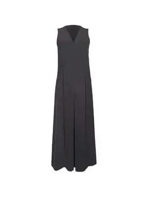 ALEXANDER WANG V-neck Pleated Jumpsuit - Black