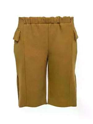 Marni Wool Crepe Elasticated Waist Shorts - Brown