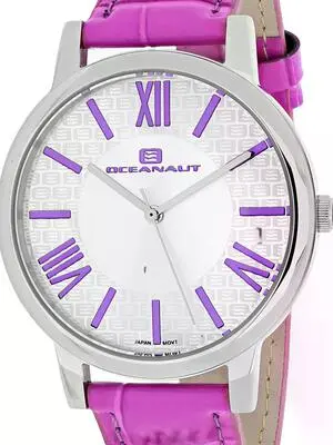 OCEANAUT 40mm Watch With Roman Numeral Indices - Silver
