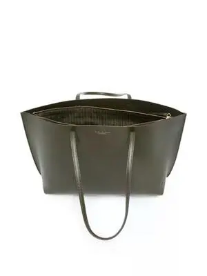 Tory Burch Large Pebbled Leather Tote Bag - Green