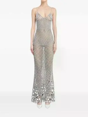 Casablanca Crochet Sequin-embellished Dress
