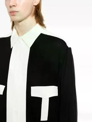 Yohji Yamamoto Monochrome-panelled Shirt