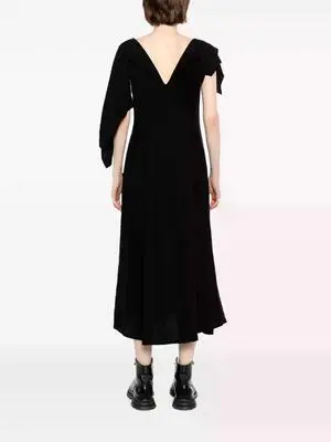 Yohji Yamamoto Asymmetric Draped Midi Dress