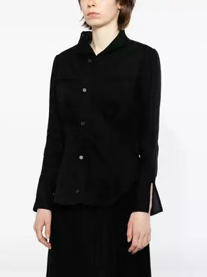 Yohji Yamamoto Cotton High-neck Jacket - Black