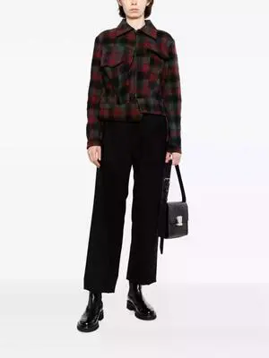 Yohji Yamamoto Check-pattern Flap-pocket Jacket - Red