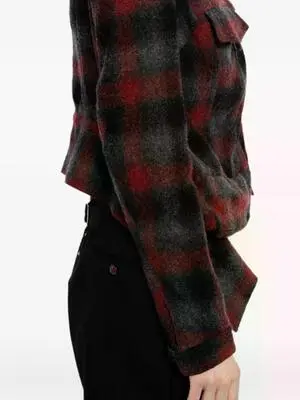 Yohji Yamamoto Check-pattern Flap-pocket Jacket