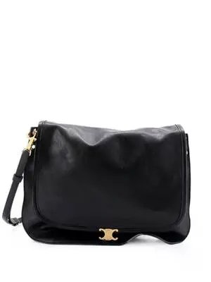 Celine Soft Triomphe Besace Bag Leather Large Crossbody Bag