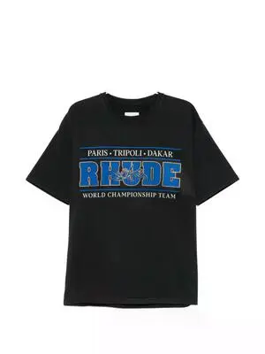 Rhude Logo-print T-shirt - Black