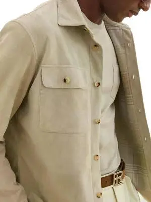 Ralph Lauren Purple Label Calloway Suede Shirt Jacket