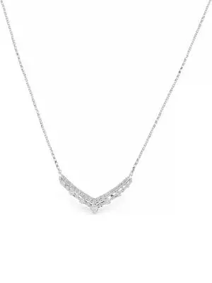 LB EXCLUSIVE V-pendant Diamond Necklace - Silver