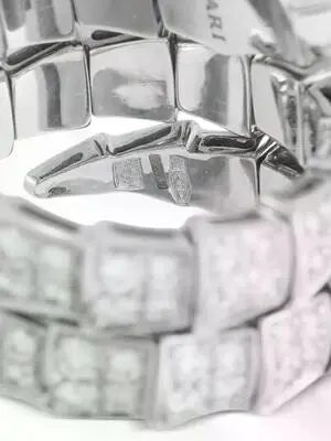 BVLGARI Serpenti Diamond Ring In 18k White Gold