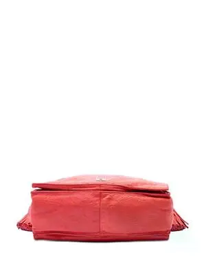Loewe 2014 Embossed Leather Flamenco Tassel Crossbody Bag