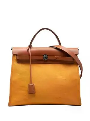 Hermès 2020 Toile Herbag Zip 31 Satchel - Orange