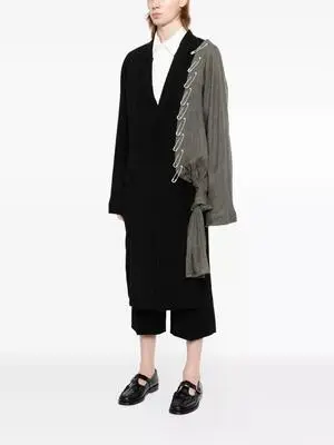 Yohji Yamamoto Switching Safety-pin Panelled Coat