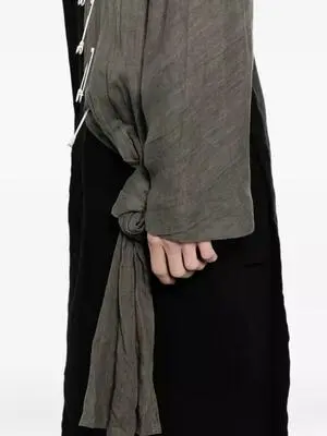 Yohji Yamamoto Switching Safety-pin Panelled Coat