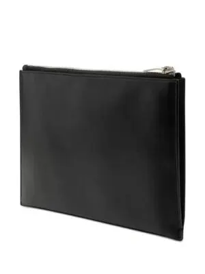 Saint Laurent 2016 Leather Multi Patch Zip Pouch Clutch Bag