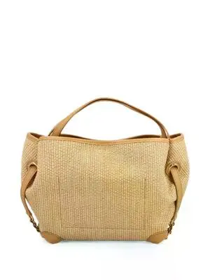 Chloé Small Clover Logo-embroidered Leather-trim Shoulder Bag