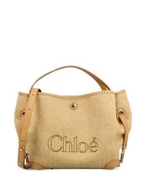Chloé Small Shoulder Bag With Clover Logo Embroidery