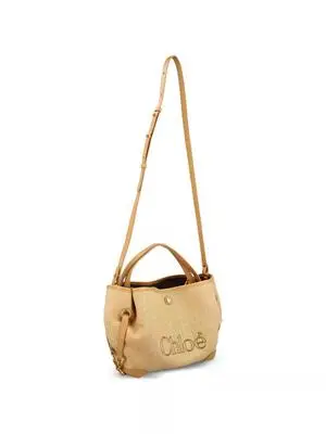Chloé Small Shoulder Bag With Clover Logo Embroidery