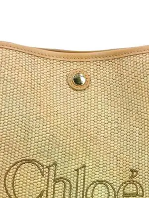 Chloé Small Shoulder Bag With Clover Logo Embroidery