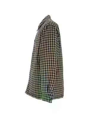 Drole De Monsieur Check Slogan-print Overshirt