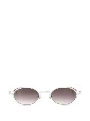 Matsuda Engraved-frame Oval-frame Sunglasses - Silver