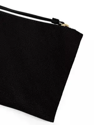 Patrizia Pepe Logo-intarsia Knitted Make-up Bag