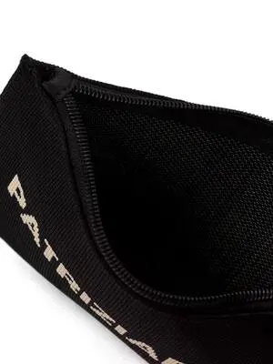 Patrizia Pepe Logo-intarsia Knitted Make-up Bag