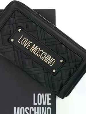 Moschino Quilted Logo-plaque Wallet