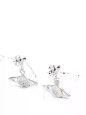 VIVIENNE WESTWOOD 2020s Mini Bas Relief Drop Earrings - Silver