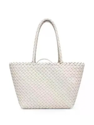 Dragon Diffusion Woven Leather Shoulder Bag - White