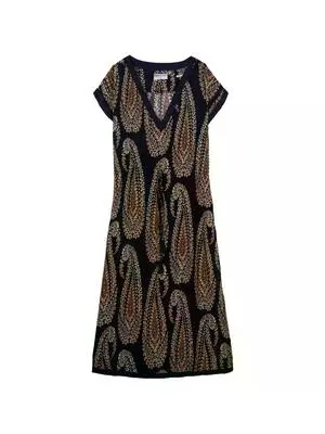 One Season Sammi Paisley-print Midi Dress - Blue