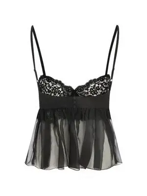 Chloé Lace-trim Silk-chiffon Top