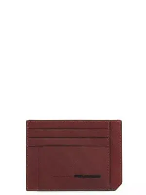 PIQUADRO Logo-plaque Leather Card Holder