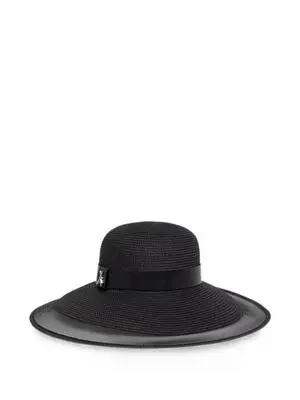 Patrizia Pepe Fly-plaque Wide-brim Hat - Black