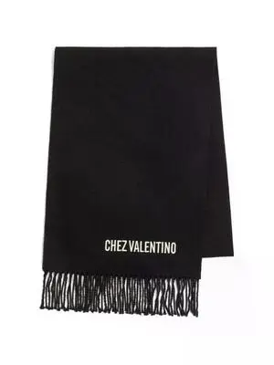 Valentino Garavani Wool Scarf With Vlogo Embroidery