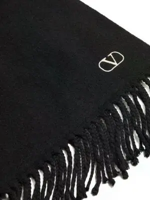 Valentino Garavani Wool Scarf With Vlogo Embroidery