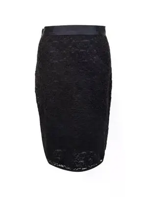 Dolce & Gabbana Lace Pencil Midi Skirt - Black