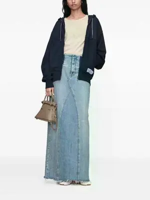 MAISON MARGIELA Graphic-print Zip-up Hoodie - Blue