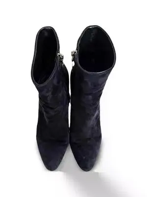 Saint Laurent Loulou Suede Zip Ankle Boots