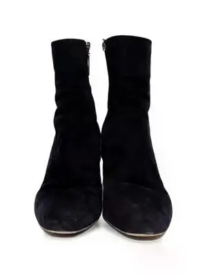 Saint Laurent Loulou Suede Zip Ankle Boots